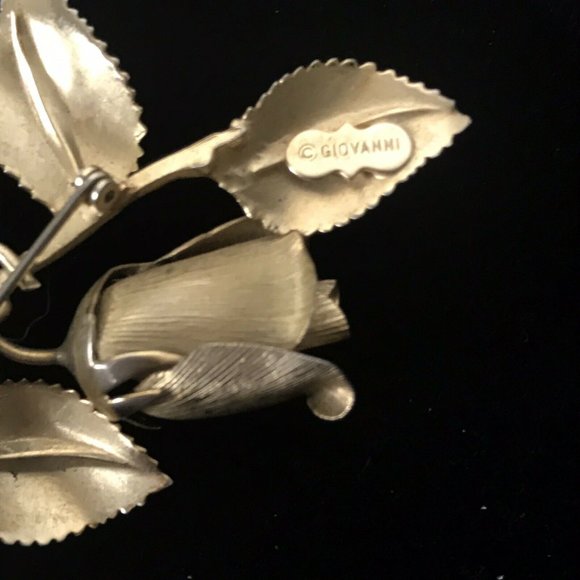 giovanni | Jewelry | Vintage Giovanni Rose 3d Gold Plated Brooch | Poshmark